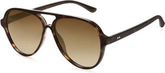 Sojos Lunettes de Soleil Polarisées Rétro Pour Femmes Lunettes de Soleil Classiques a Double Pont Pour Hommes SJ2201, Tortue Foncée/Marron