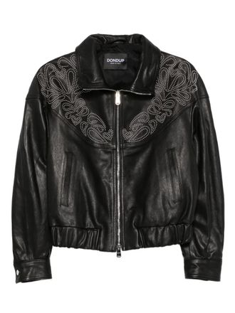 Dondup veste de moto à ornements - Noir