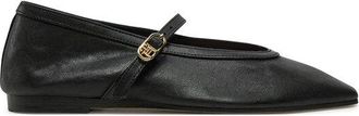 Tommy Hilfiger Ballerinas Ballerina Maryjane Soft Leather FW0FW08354 Schwarz