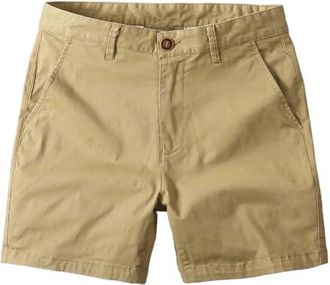 Generic Short habillé décontracté pour homme, coupe ajustée, jambe droite, taille élastique, pantalon de plage, pantalon dété nouveau quart, kaki, XL
