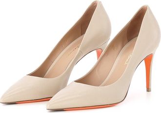 Santoni Pumps aus Glattleder