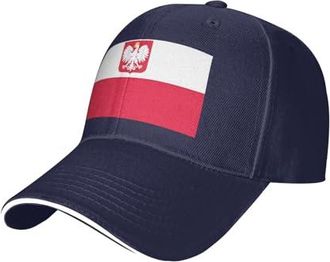 Generic Chapeau De Baseball Drapeau Et Eagle Polonais Chapeau De Golf D&eacute;contract&eacute;e Classique Casquette Unisexe, pour Camping, Gar&ccedil;on, Hommes, 55-59cm