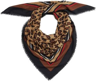 Peter Hahn Tuch Leo-Print Peter Hahn braun