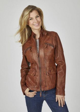 7eleven Lederjacke SEKANDI (1-St) mit Zierriegel