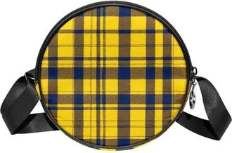 Generic Sac &agrave; bandouli&egrave;re Circle pour femme, petit sac &agrave; bandouli&egrave;re r&eacute;tro jaune avec fermeture &eacute;clair, bretelles r&eacute;glables, sac &agrave; main rond d&eacute;contract&eacute; pour 