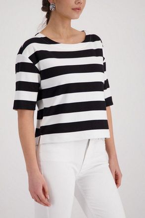 Monari Sweatshirt Sweatshirt Basic Ringel Regular fit mit Streifen