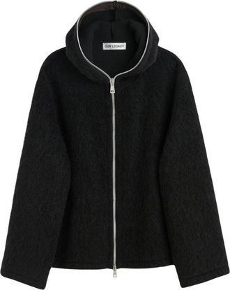 Our Legacy Homme, Sweatshirts et sweats &agrave; capuche, Noir, Taille: L Full Zip Hood