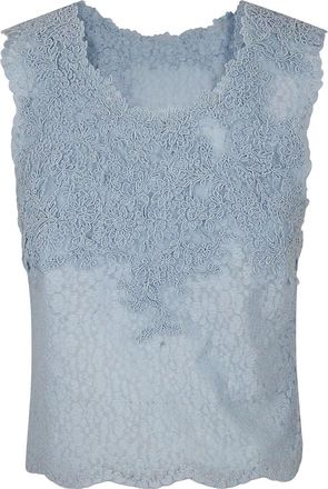 Ermanno Scervino Femme, Blouses et Chemises, Bleu, Taille: 34 FR Top