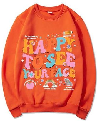 Generic Sweat-shirt pour femme - Imprim&eacute; graphique britannique - Haut surdimensionn&eacute; - Col rond - Manches longues - Automne - Hiver - D&eacute;contract&eacute; - Confortabl