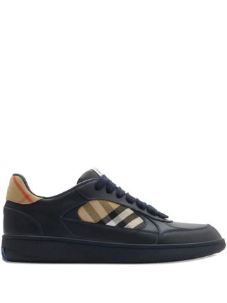Burberry Sneakers mit karierten Einsätzen - Blau