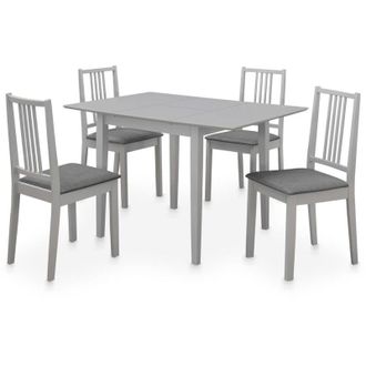 vidaXL 5-tlg. Essgruppe mdf Grau Vidaxl
