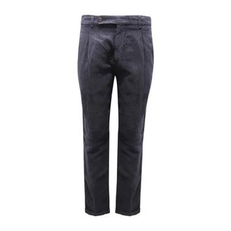 Berwich Vintage Lyocell/Leinen Hose mit Elastischem Bund - - Trousers - Herren - Blau - S