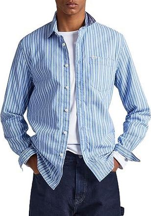 Pepe Jeans London Château Chemise, Bleu (Bleach Blue), S Homme