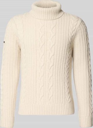 Superdry Rollkragenpullover mit Zopfmuster