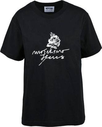 Moschino Femme, Tops, Noir, Taille: 38 FR Jeans T-shirt