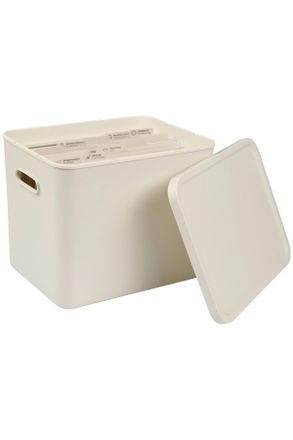 Rotho Organizer MY Paper, Wei&szlig;, Kunststoff, 29x29.5x37 cm, Deckel, stapelbar, Ordnen & Aufbewahren, Aufbewahrungsk&ouml;rbe, Organizer