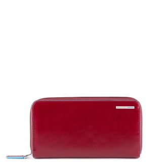 Piquadro Portefeuille femme zipp&eacute; &agrave; 4 soufflets avec porte- - Femme - Accessoires - Rouge - Taille: ONE Size