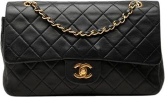 Chanel Sac bandouli&egrave;re classique pr&eacute;-poss&eacute;d&eacute; &agrave; double rabat - Femme - Pre-owned - Noir - Taille: ONE Size