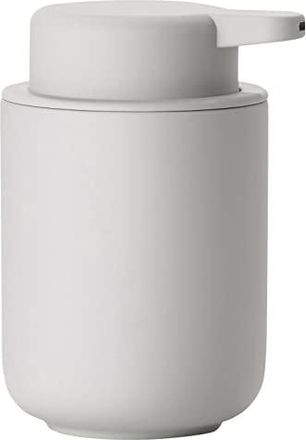 Zone Denmark Ume Seifenspender für Flüssigseife, Steingut/Keramik mit Soft Touch-Beschichtung, Skandinavisch im Design, 250 ml, Höhe 12,8 cm, Soft Grey (Grau)