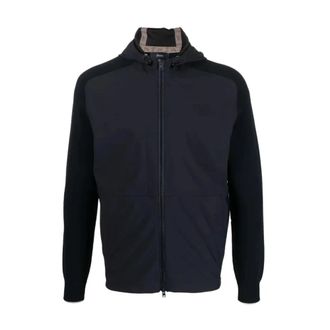 Herno Kapuzenjacke aus Strick - - Jackets - Herren - Blau - 2XL
