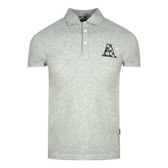 Aquascutum Check A Logo Grau Poloshirt