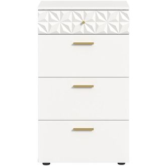 ebuy24 Prisma Kommode 4 Schubladen weiß