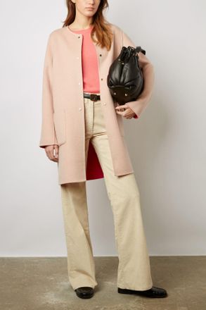 Gerard Darel Manteau r&eacute;versible en laine - NADRA - Corail