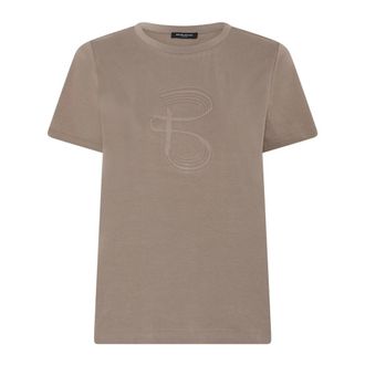 Bruuns Bazaar Bedrucktes Klassisches Tee Fungi - - Tops - Damen - Beige - S