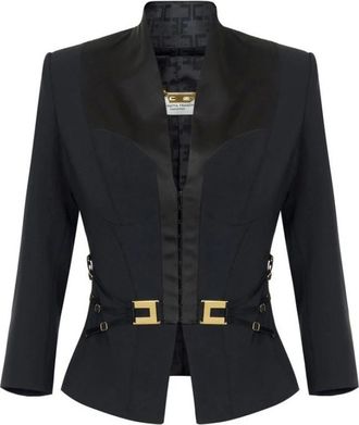 Elisabetta Franchi Femme, Vestes, Noir, Taille: 38 FR Blazers