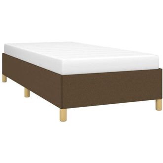 vidaXL Cadre de lit sans matelas marron fonc&eacute; 90x200 cm tissu Vidaxl