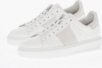 Woolrich Leather Low-Top Sneakers With Contrasting Detail size 37