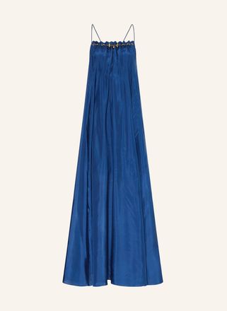 Zimmermann Seidenkleid Aster Gathered Bead Mit Schmucksteinen blau