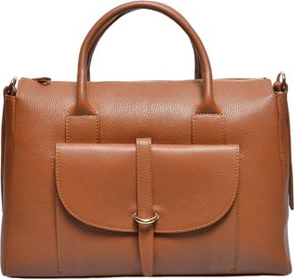 Anna Luchini Braun Rindsledertasche