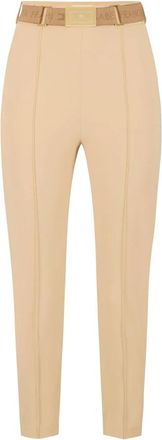 Elisabetta Franchi Femme, Pantalons, Brun, Taille: 38 FR Slim-fit Pantalons
