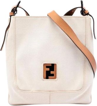 Fendi Sac bandouli&egrave;re en toile Pre-owned - Femme - Pre-owned - Blanc - Taille: ONE Size