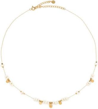 Au Printemps Paris Collier en acier avec perles