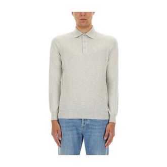 Brunello Cucinelli Kaschmir-Polopullover - - Knitwear - Herren - Grau - XL