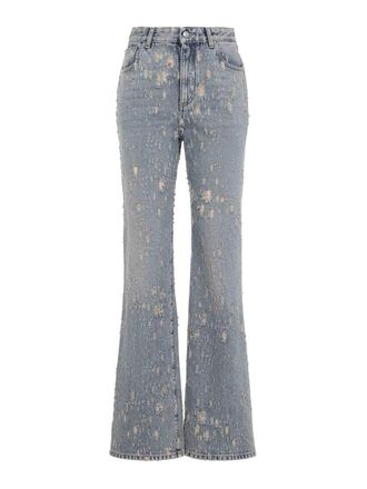Alexander McQueen Schlagjeans - Blau