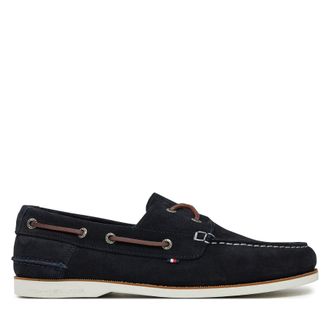 Tommy Hilfiger Halbschuhe Tommy Hilfiger Th Boat Shoe Core Suede FM0FM05387 Dunkelblau