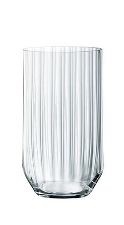 Spiegelau Longdrinkgläser 445 ml, 4 Stück, Linear, 4940179, Cocktailgläser aus Kristallglas, Trinkgläser spülmaschinenfest