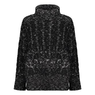Herno Rollkragenpullover mit Rippstrick und Zopfmuster - - Knitwear - Damen - Schwarzk - XS