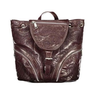 Desigual Embossed Paisley Lederrucksack - - Bags - Damen - Braun - ONE SIZE