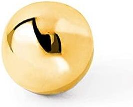 Singularu Boucle doreille Unique Dots 3mm. Argent Sterling 925 avec Plaqué Or 18Kt. Fermoir poussette. Bijoux pour Femme