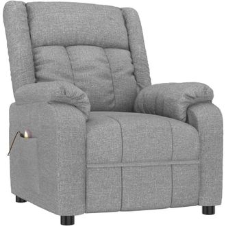 vidaXL Massagesessel Hellgrau Stoff vidaXL