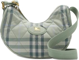 Burberry sac à bandoulière matelassé à carreaux Horseshoe - Vert