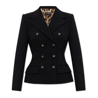 Dolce & Gabbana Doppelreihiger Blazer - - Jackets - Damen - Schwarzk - S