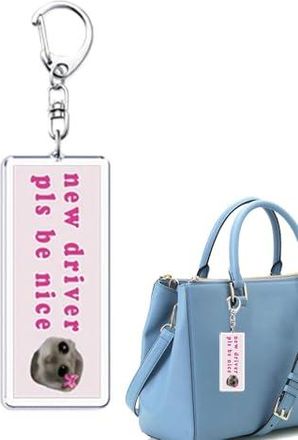 Generic Porte-cl&eacute;s en acrylique hamster, porte-cl&eacute;s animal dr&ocirc;le, porte-cl&eacute;s animal en acrylique, porte-cl&eacute;s animal amusant, porte-cl&eacute;s cr&eacute;atif sac &agrave; dos, e, 