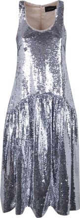 Simone Rocha Femme, Robes, Gris, Taille: 38 FR Tapered Back Flounce Dress