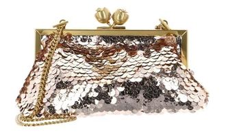 Ted Baker sac de soir&eacute;e pochette Sequinz Rose Detail Sequin Clutch Bag Rosegold dor&eacute; rose
