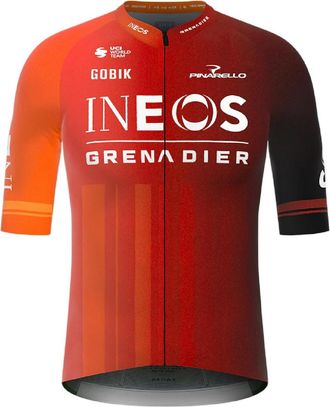 Castore Radfahr-Trikot f&uuml;r Herren, Durchgehender Rei&szlig;verschluss, kurz&auml;rmlig (Rot)